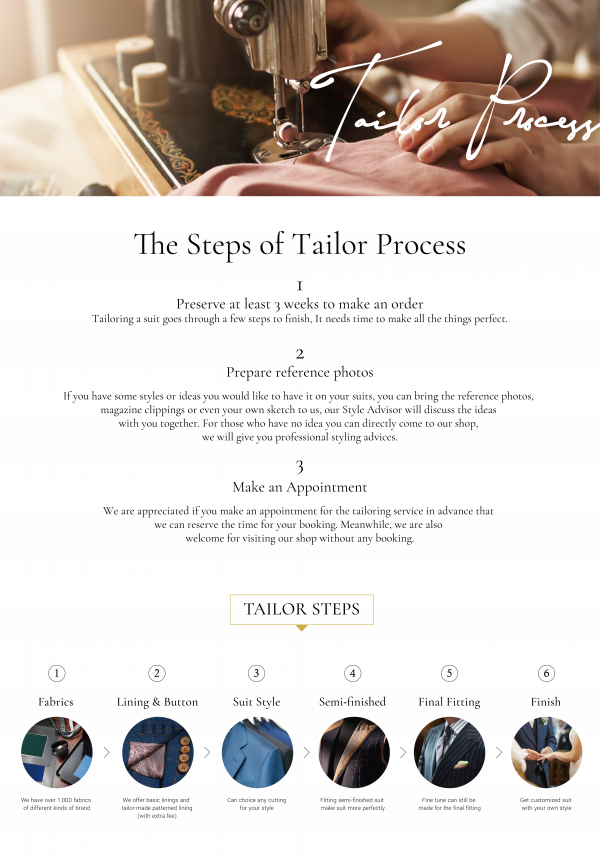 Tailor Process – LOUISE CASTLE HONG KONG